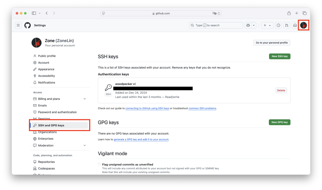 Woodpeak Git Push 至私有 git